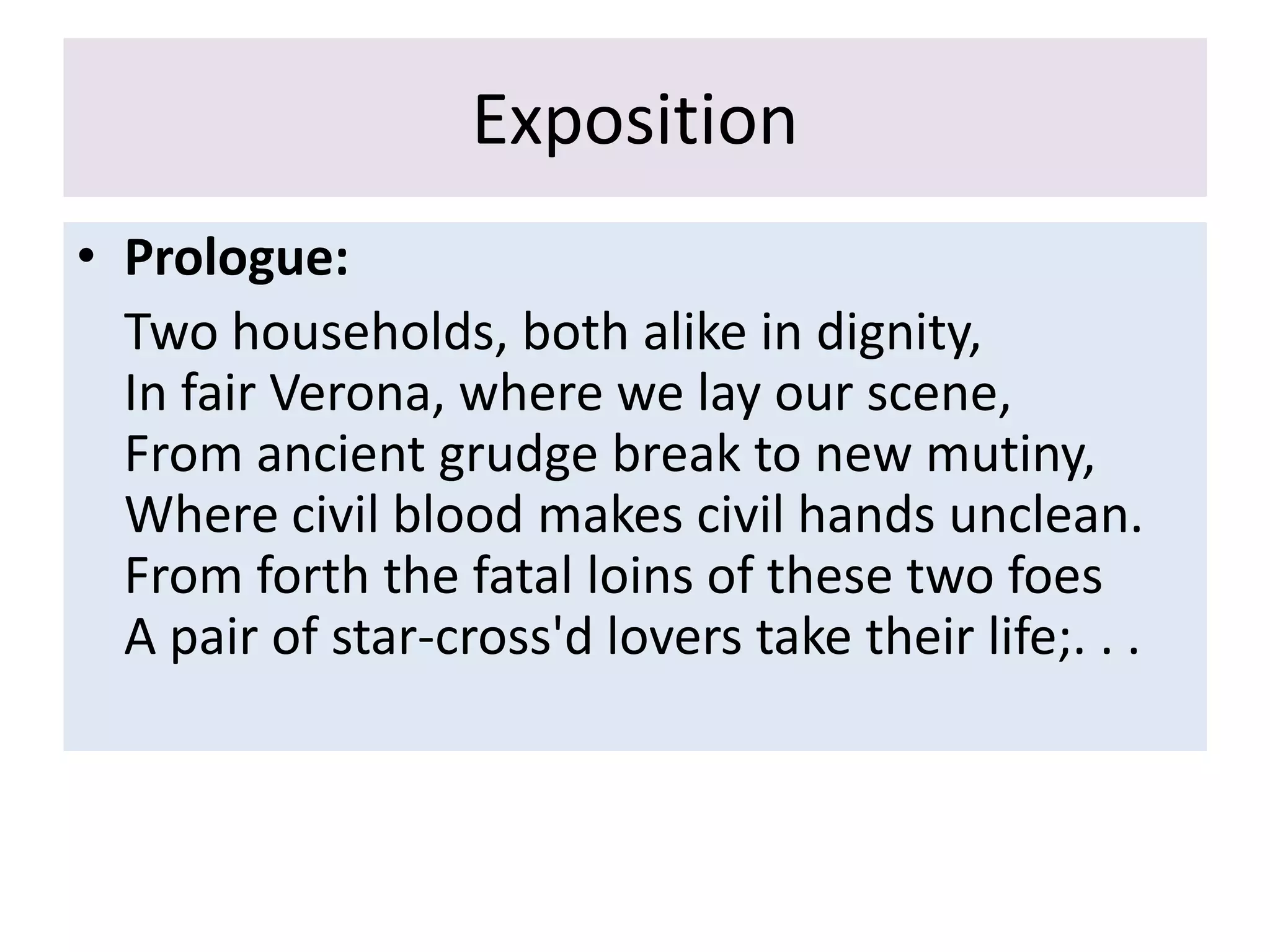 Romeo and Juliet Parts of Plot | PPTX
