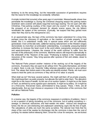 The tragedy of the commons | DOCX