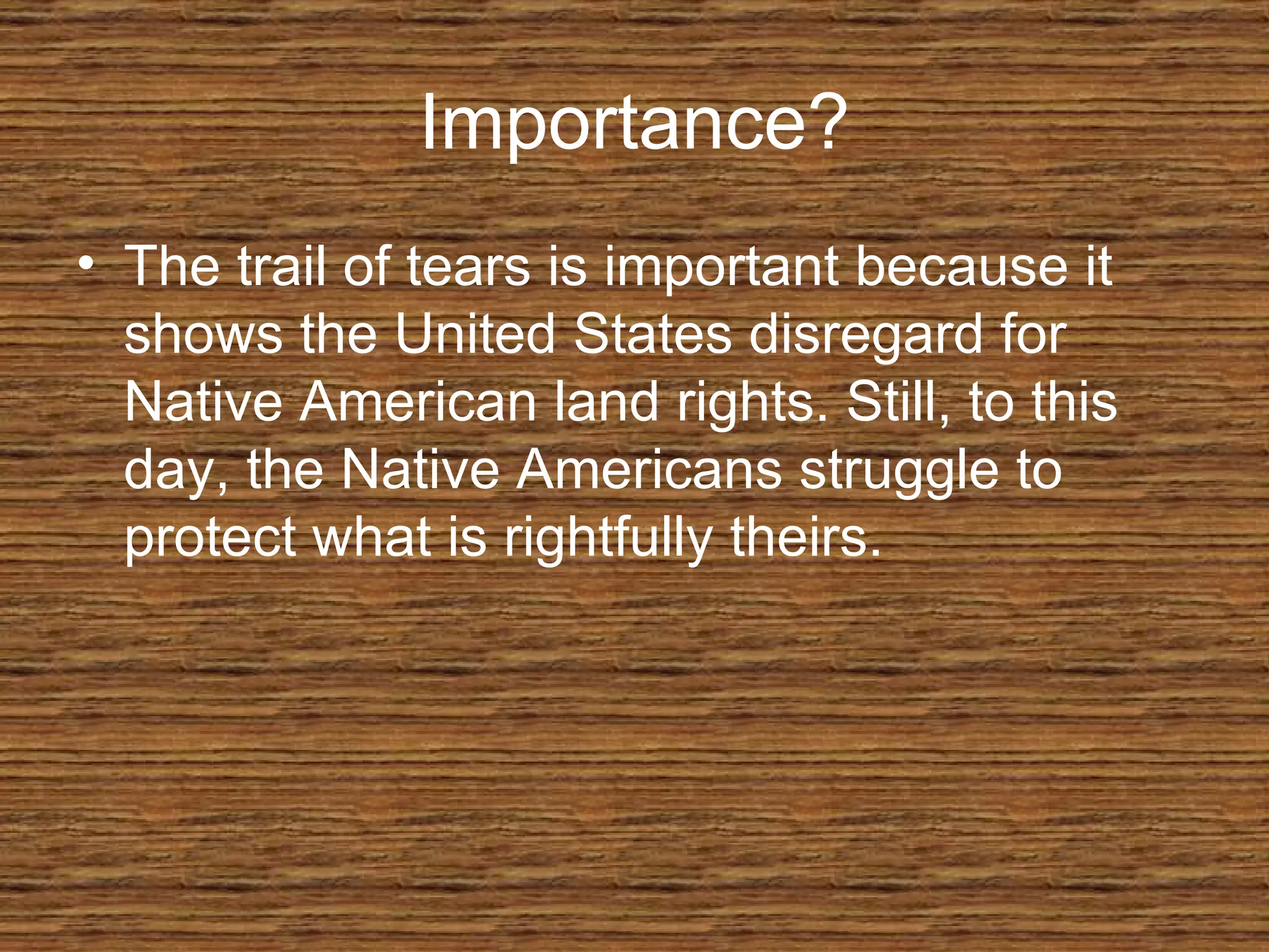 The trail of tears | PPT