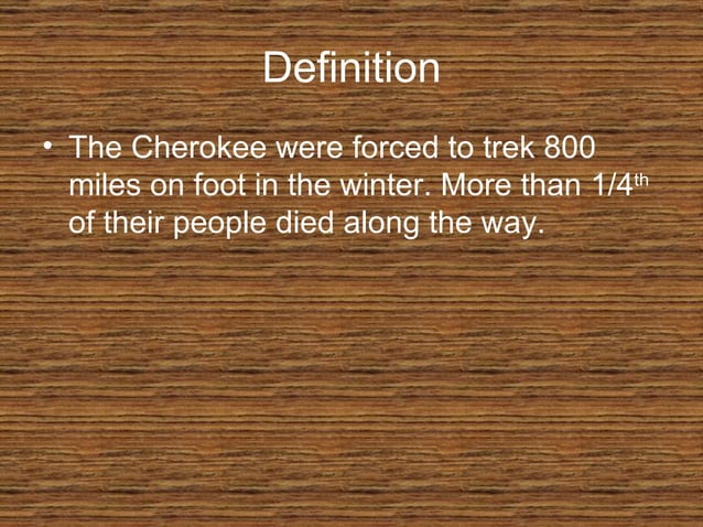 The trail of tears | PPT