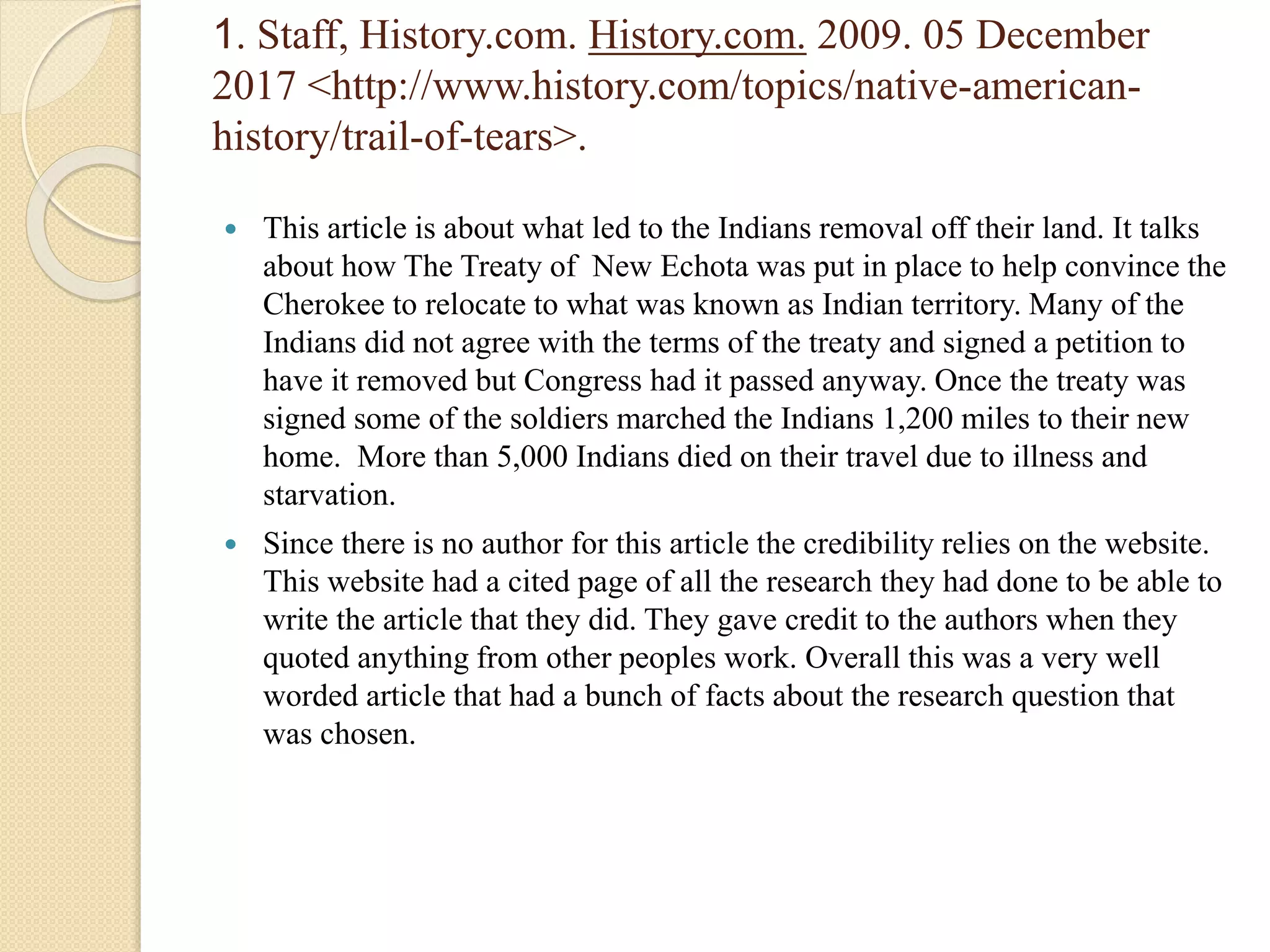 The trail of tears | PPTX