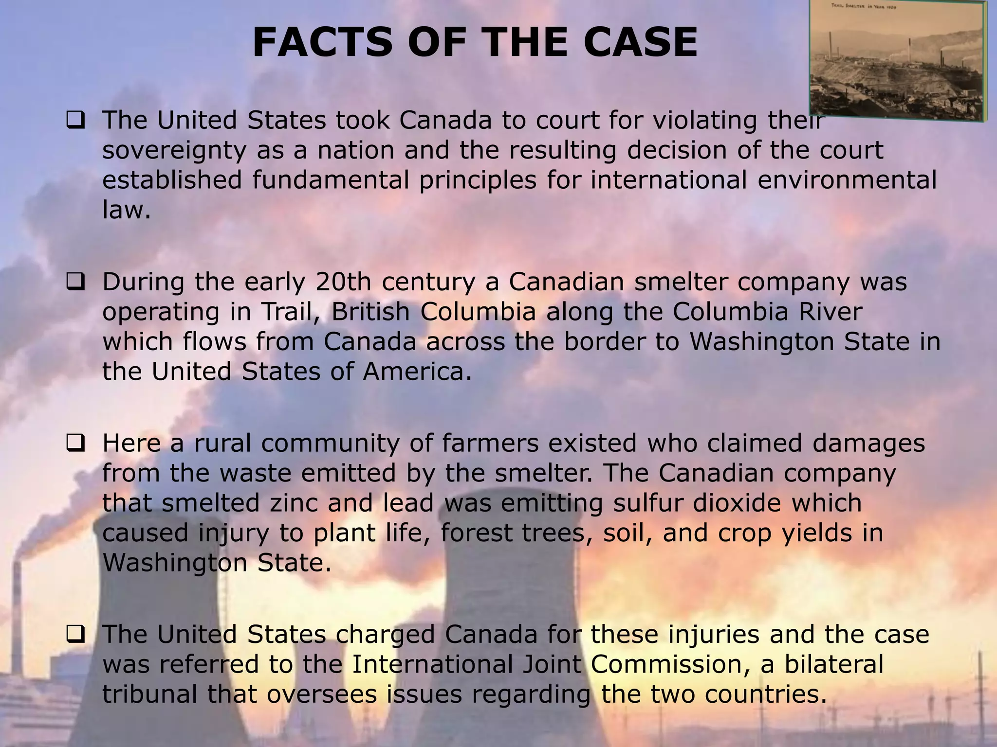 The trail smelter case | PDF