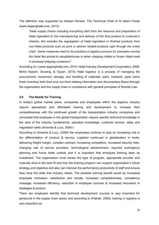 The training needs for halal logistics industry in malaysia | PDF