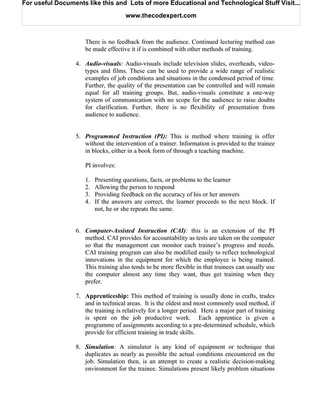 The Training Process | PDF