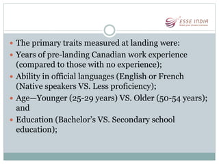 The traits of Canada’s most successful immigrants—Study.pptx