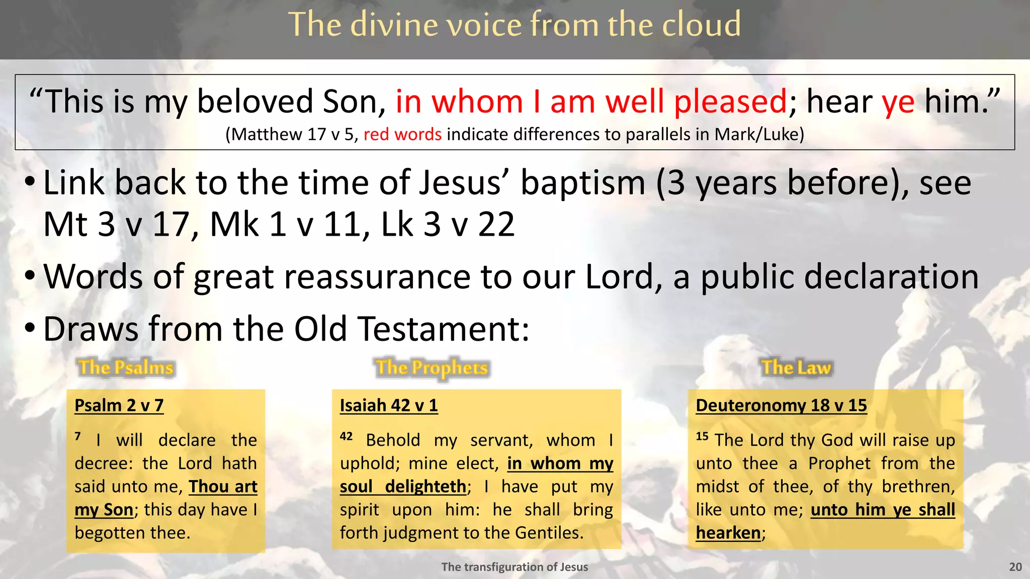 The transfiguration of Jesus | PPTX