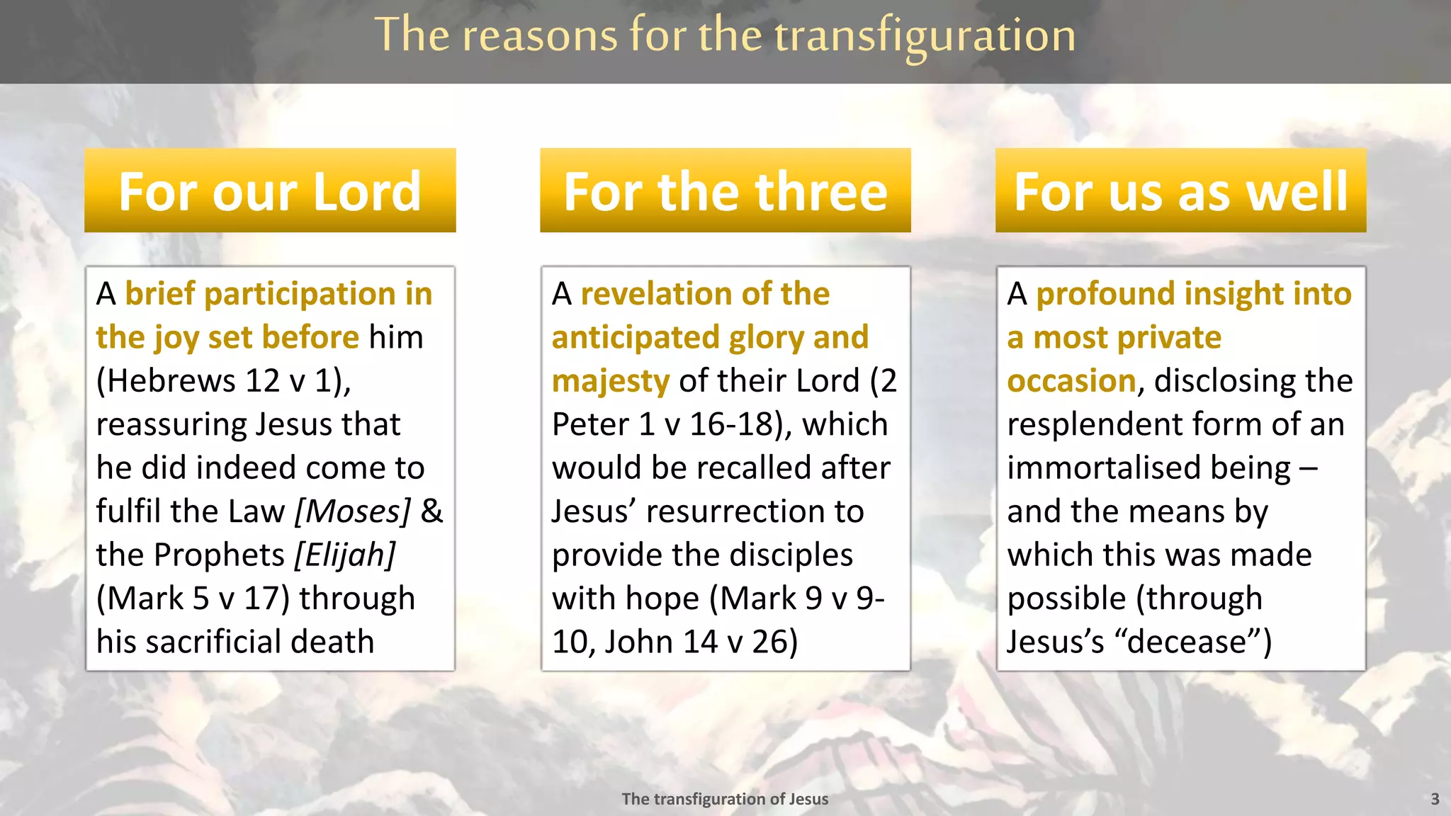 The transfiguration of Jesus | PPTX