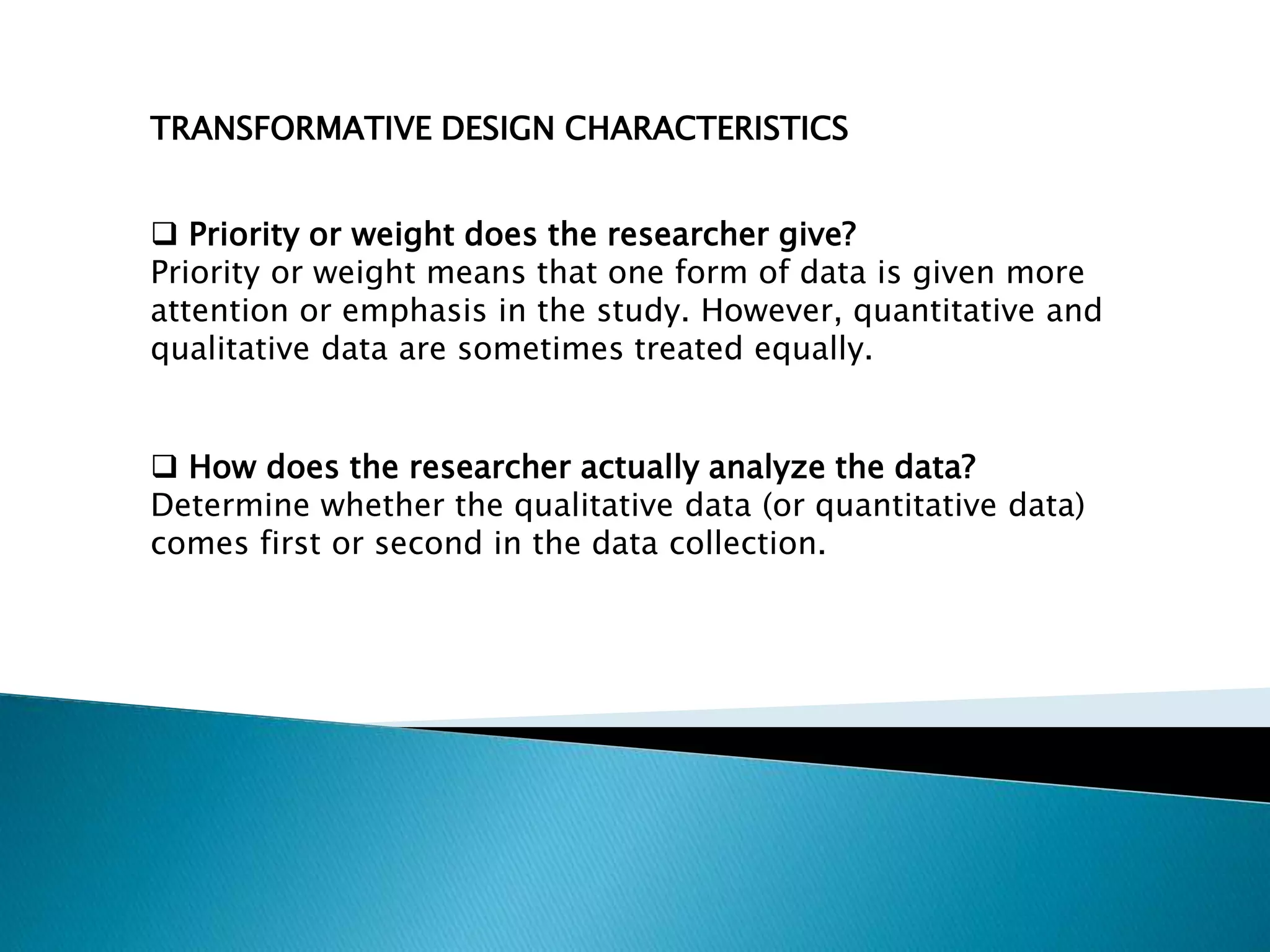 Research Methodology (The Transformative Design) | PPTX