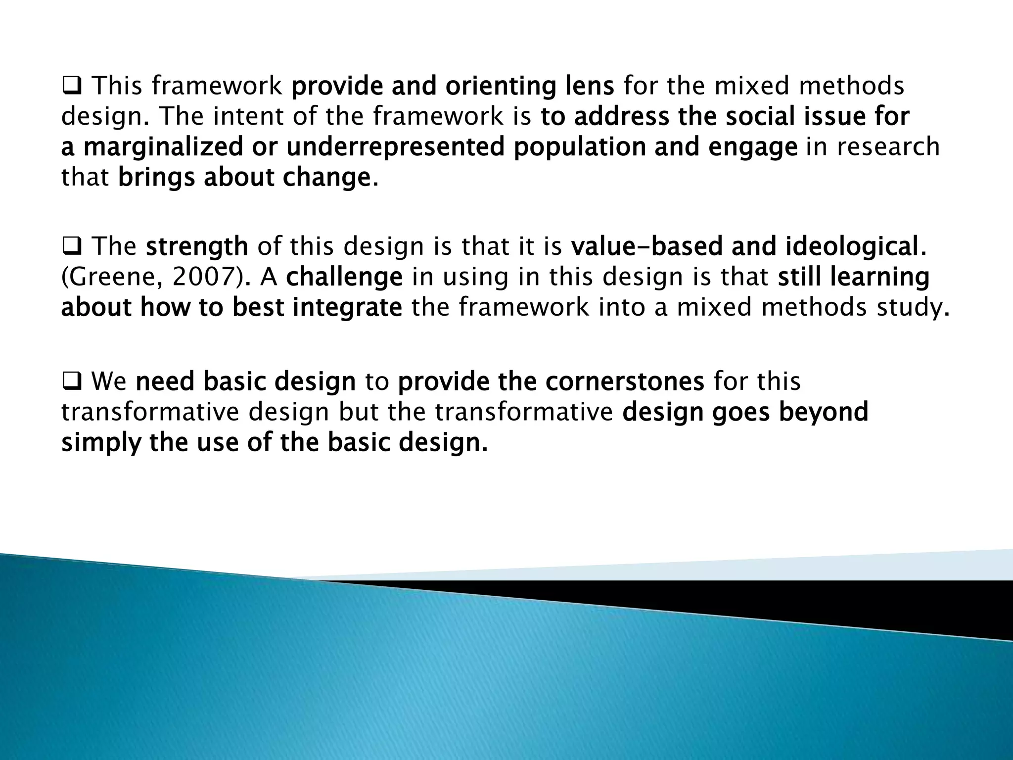 Research Methodology (The Transformative Design) | PPTX