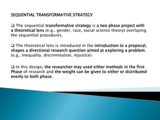 Research Methodology (The Transformative Design) | PPTX