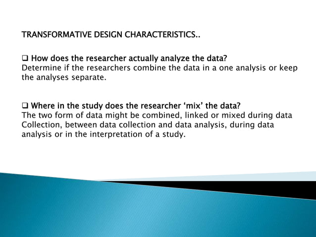Research Methodology (The Transformative Design) | PPTX | Science