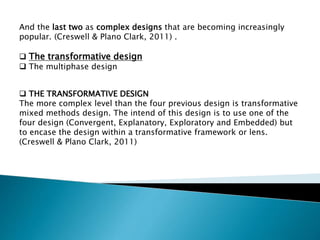 Research Methodology (The Transformative Design) | PPTX