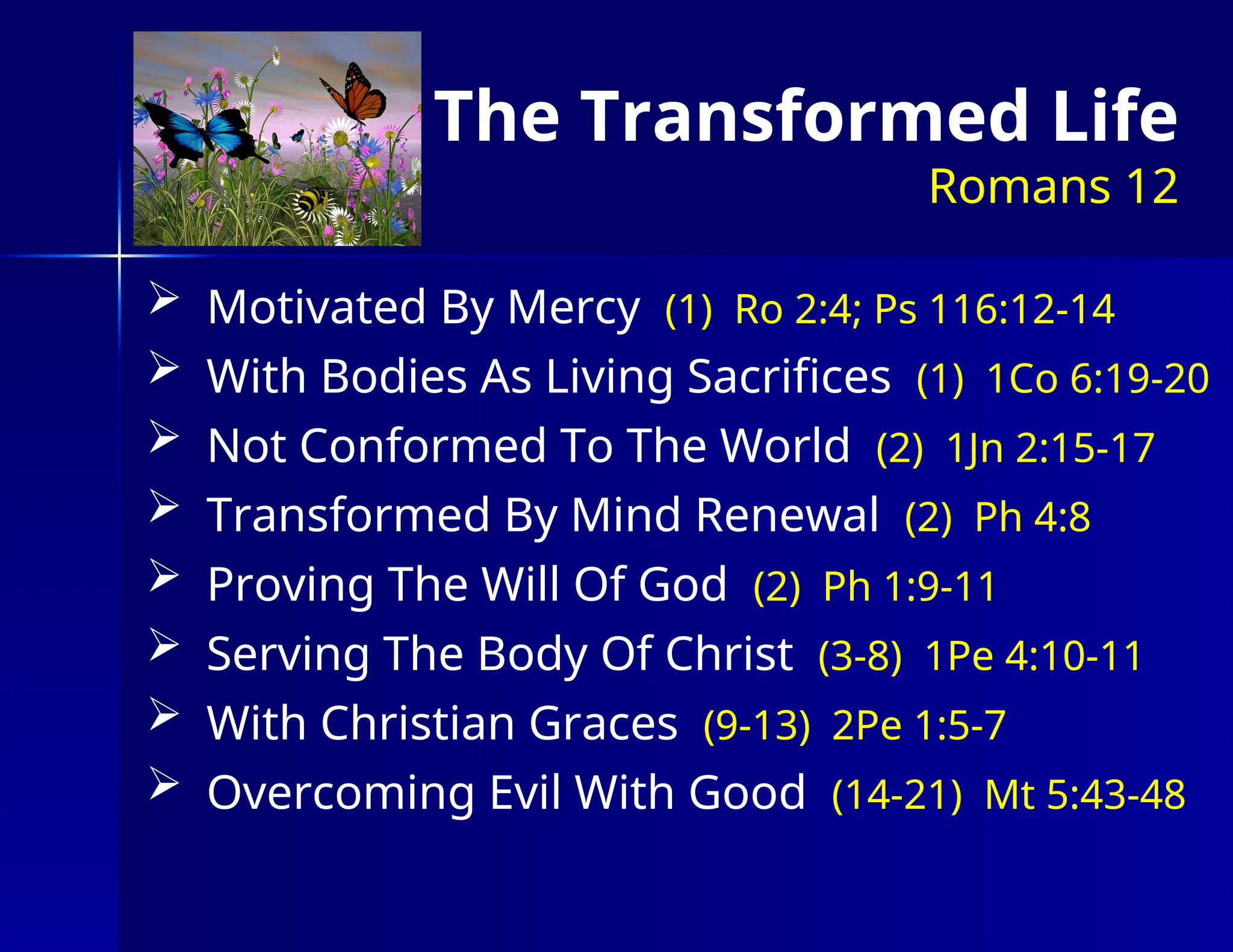 The Transformed Life for the Christian Faith | PPT