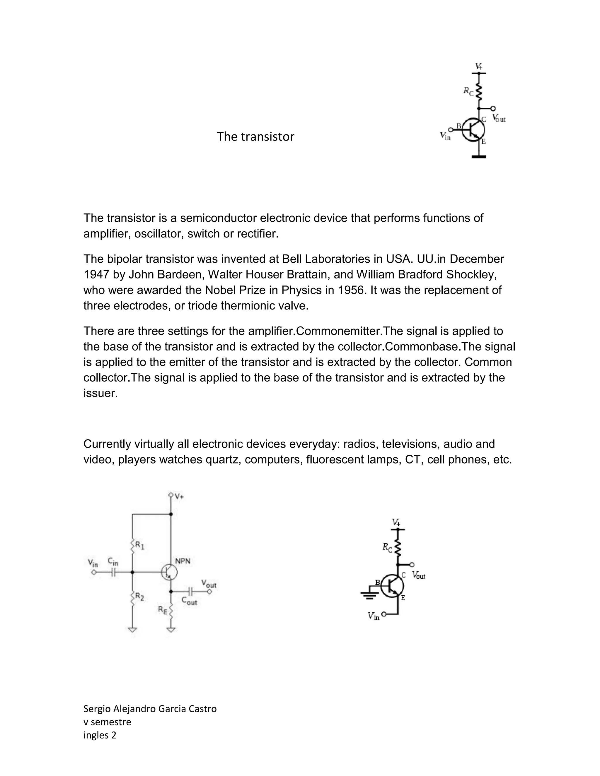 The transistor | DOCX