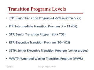 The Military Veteran Transition Program (Holistic Approach) | PPT