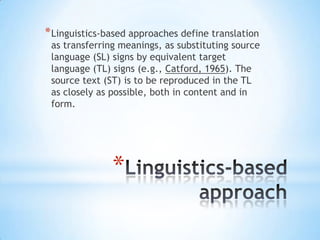 The translation of metaphor | PPTX