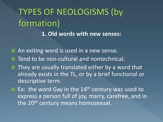 The translation of neologism | PPTX