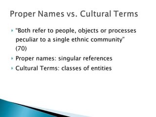 The Translation Of Proper Names And Institutional Andop | PPT