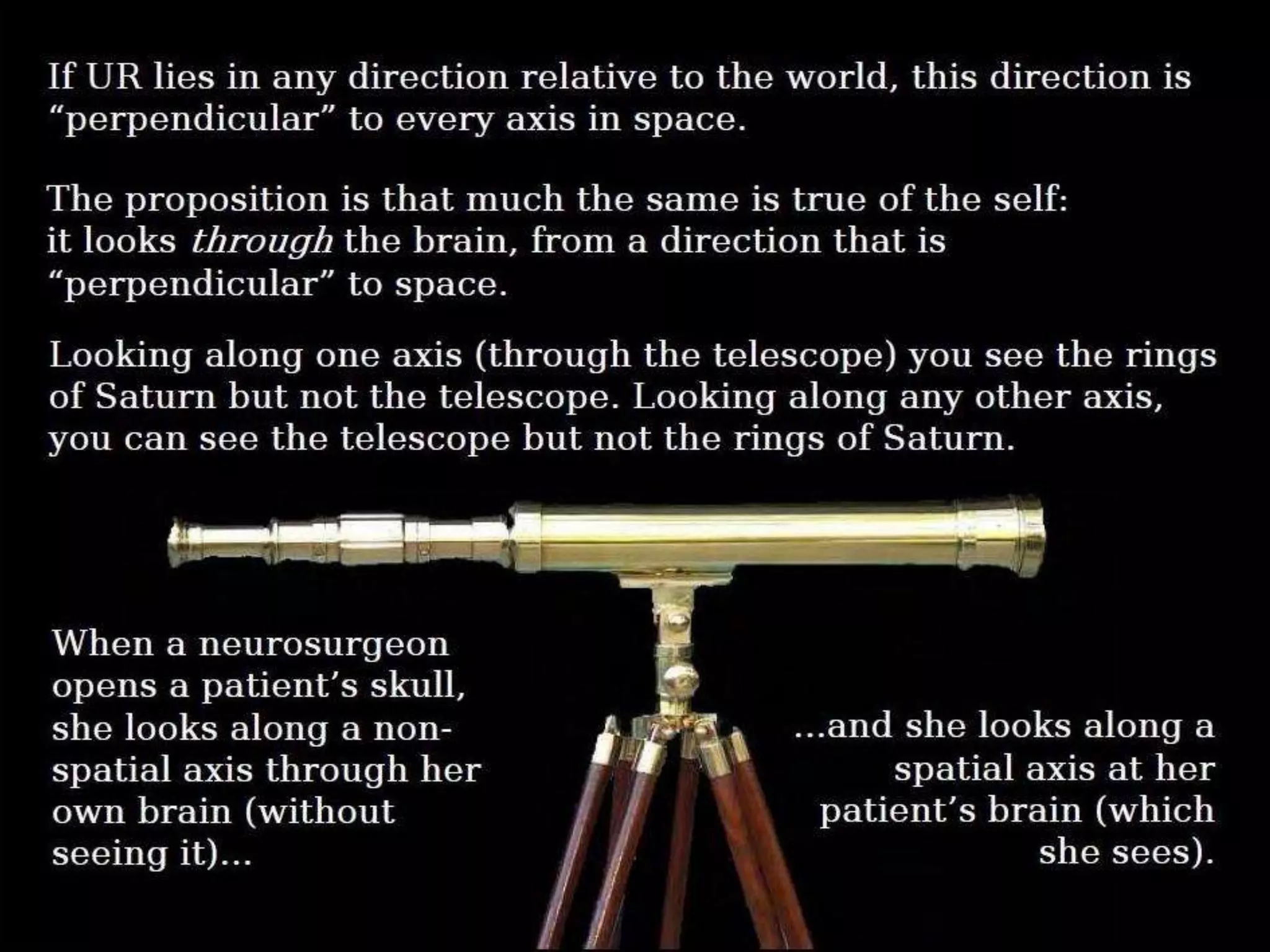 The Transparent Brain presentation [Ulrich Mohrhoff] | PPT