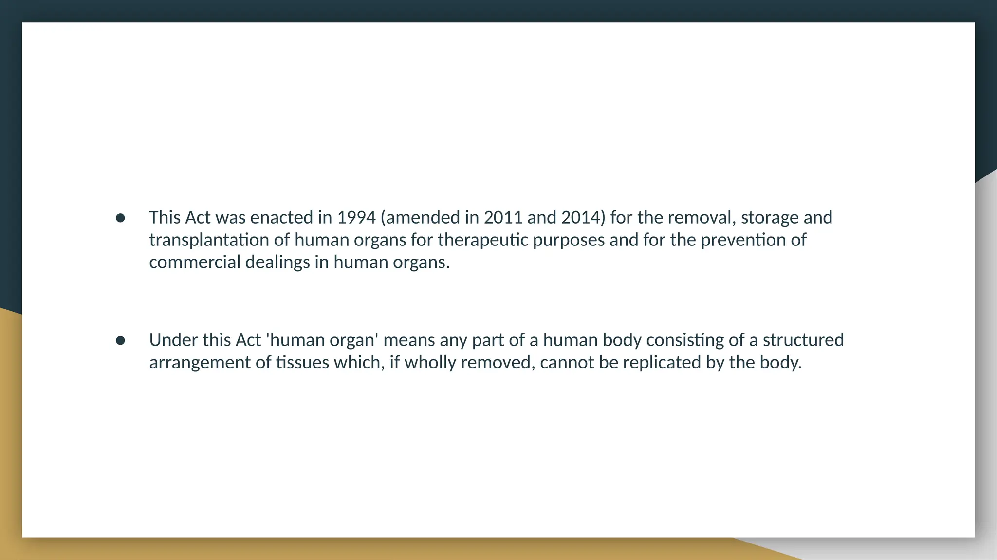 THE TRANSPLANTATION OF HUMAN ORGANS ACT, 1994 (1).pptx