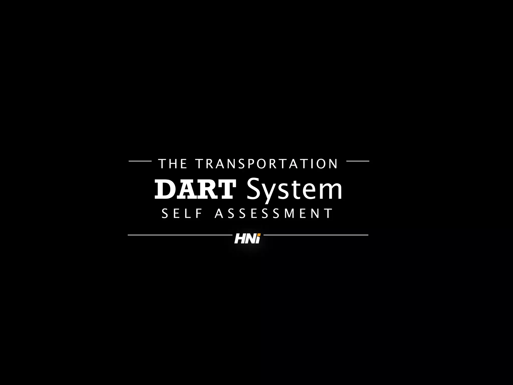 The transportation dart system self assessment | PDF