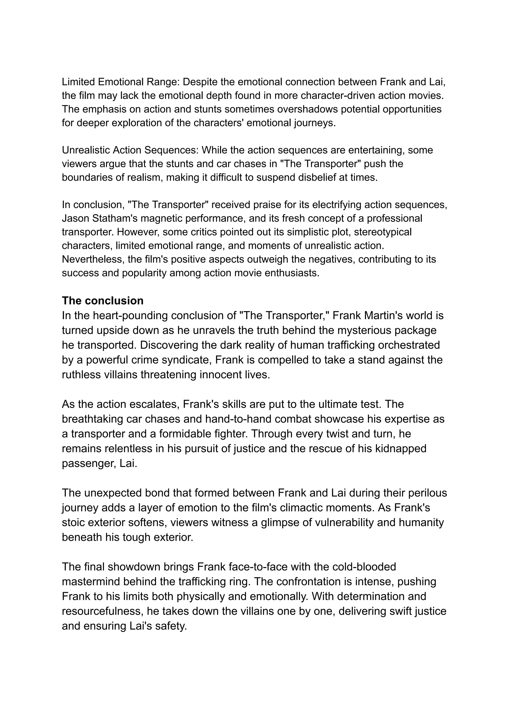 The Transporter | PDF