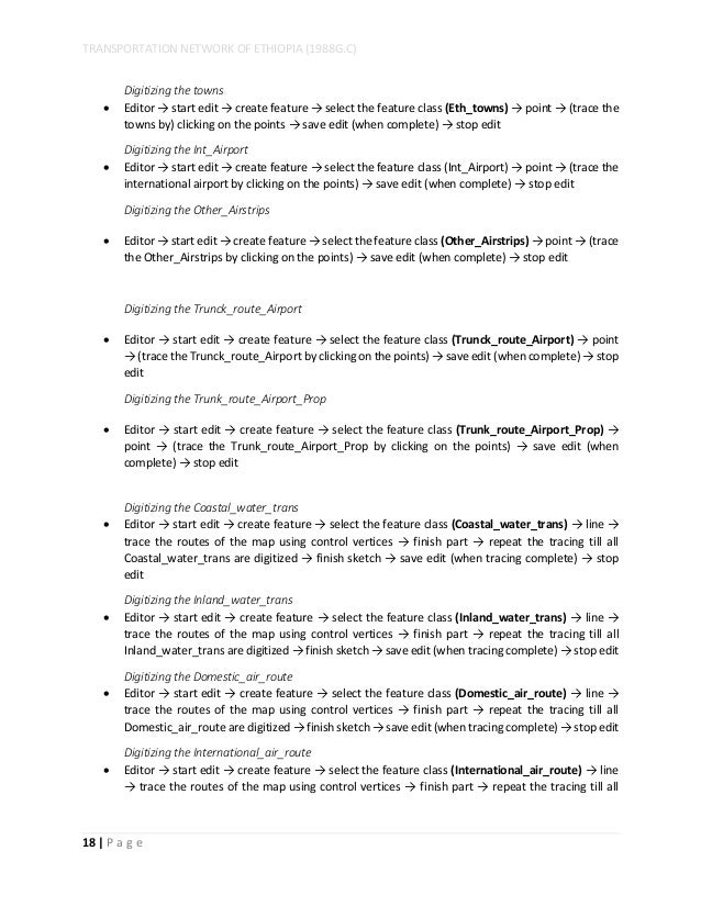 The transport system in Ethiopia today (1988)