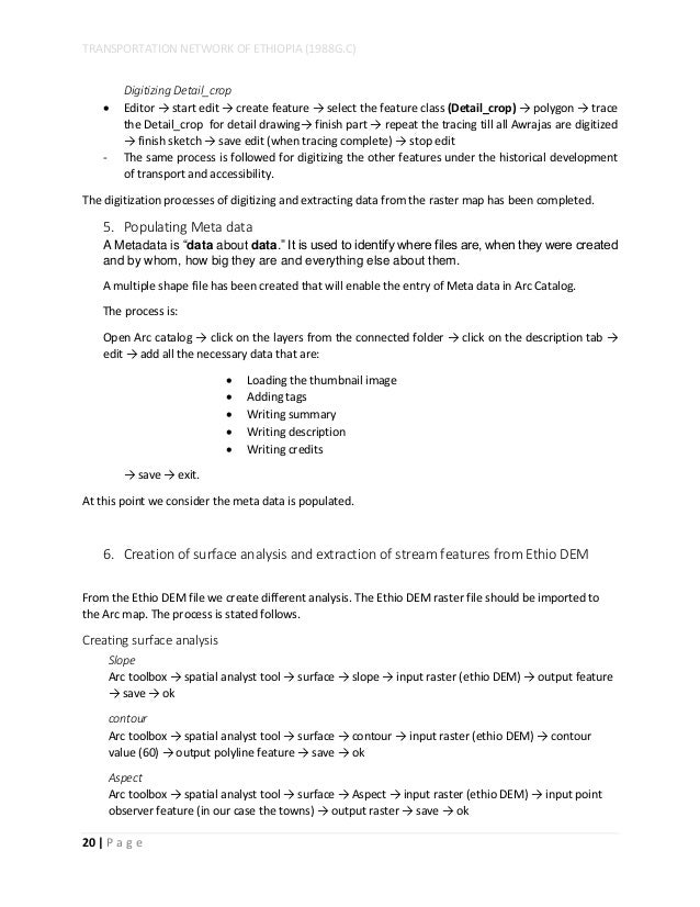 The transport system in Ethiopia today (1988)