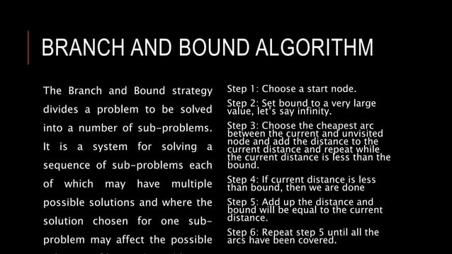 The Traveling Salesman problem ppt.pptx | Science