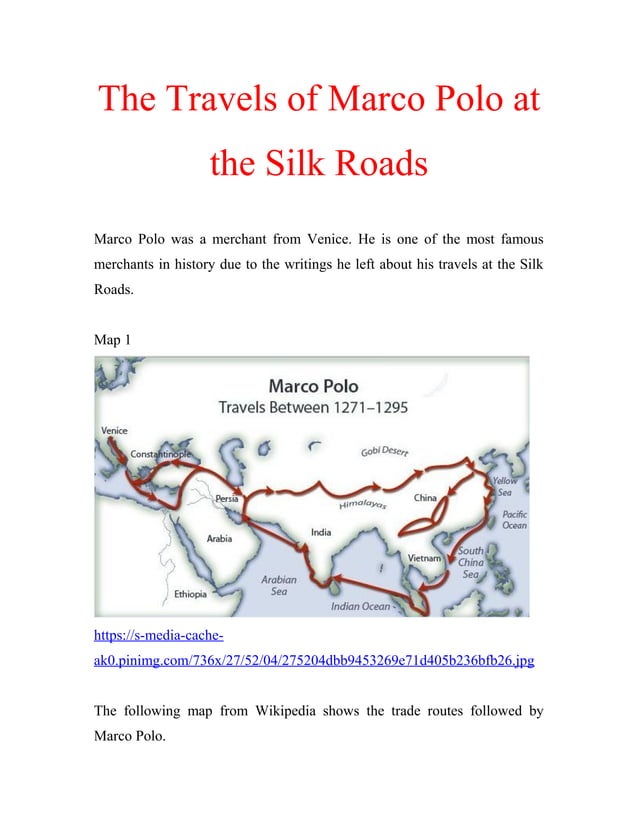 The Travels of Marco Polo at the Silk Roads | PDF
