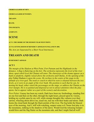 The Treason and Death of Benedict Arnold | PDF