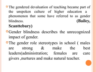 The treatment of gender equity in teacher education | PPT