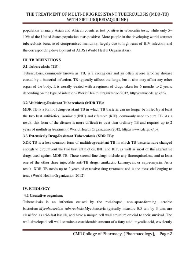 The treatment of multi drug resistant tuberculosis (mdr-tb) with sir…