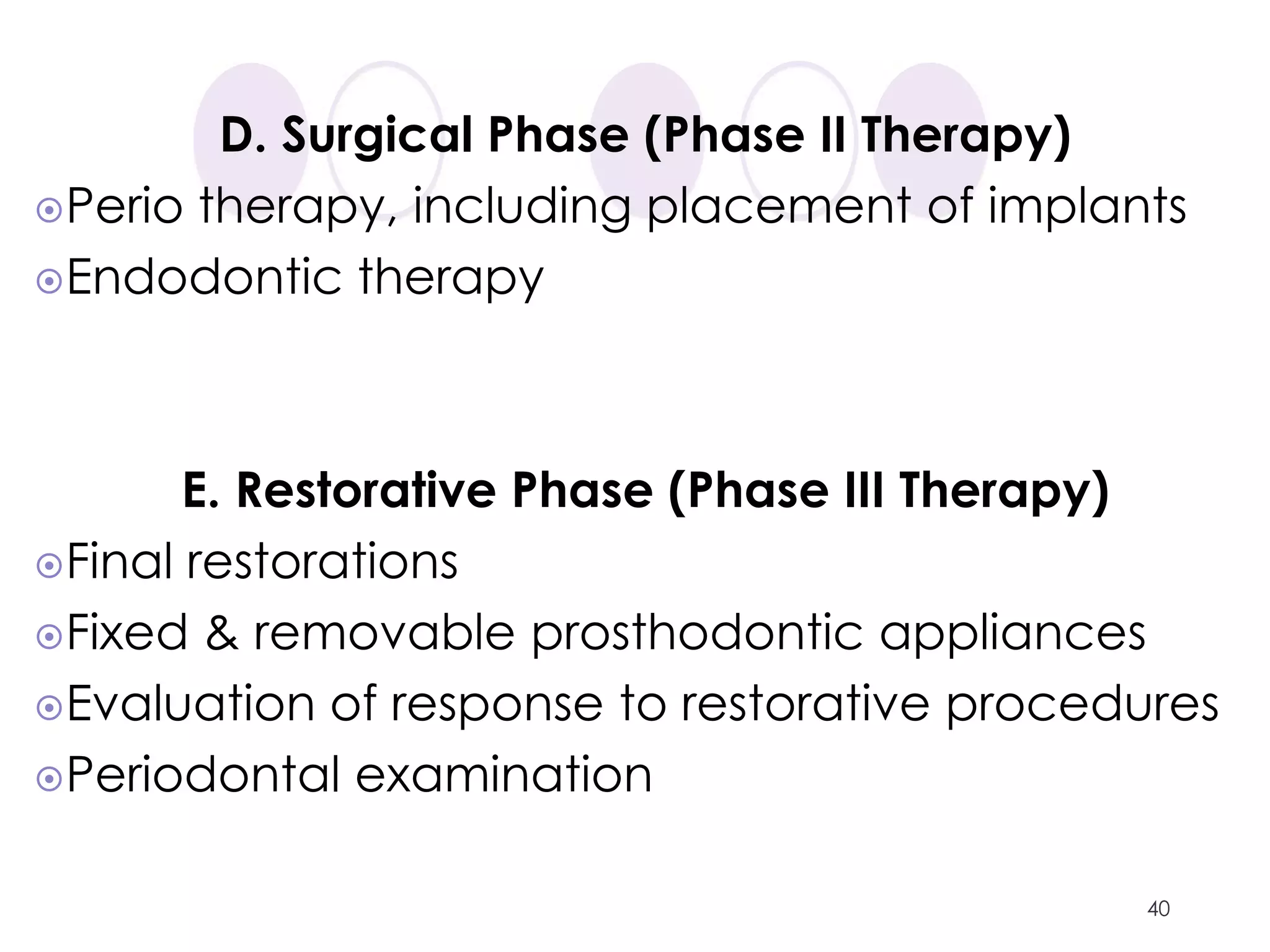 Perio - The treatment plan | PPTX