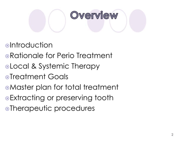 Perio - The treatment plan | PPTX