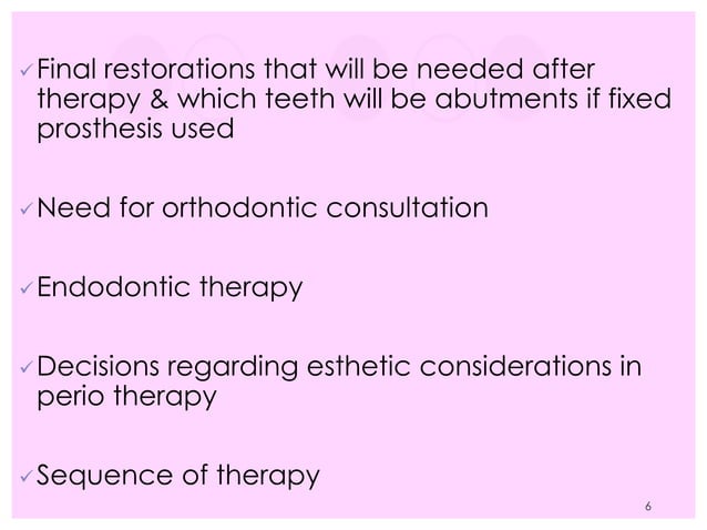 Perio - The treatment plan | PPTX