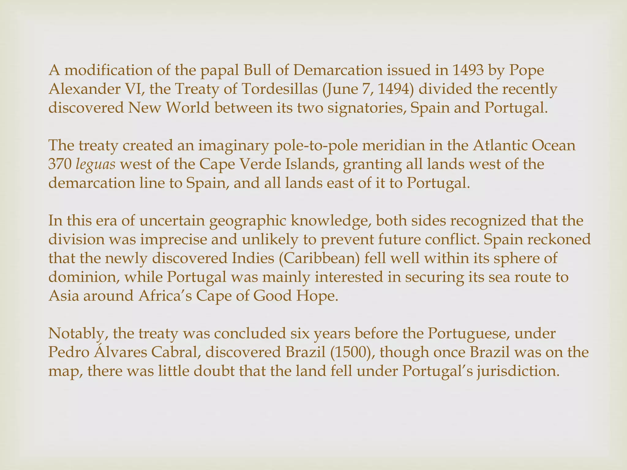 The Treaty of Tordesillas | PPTX