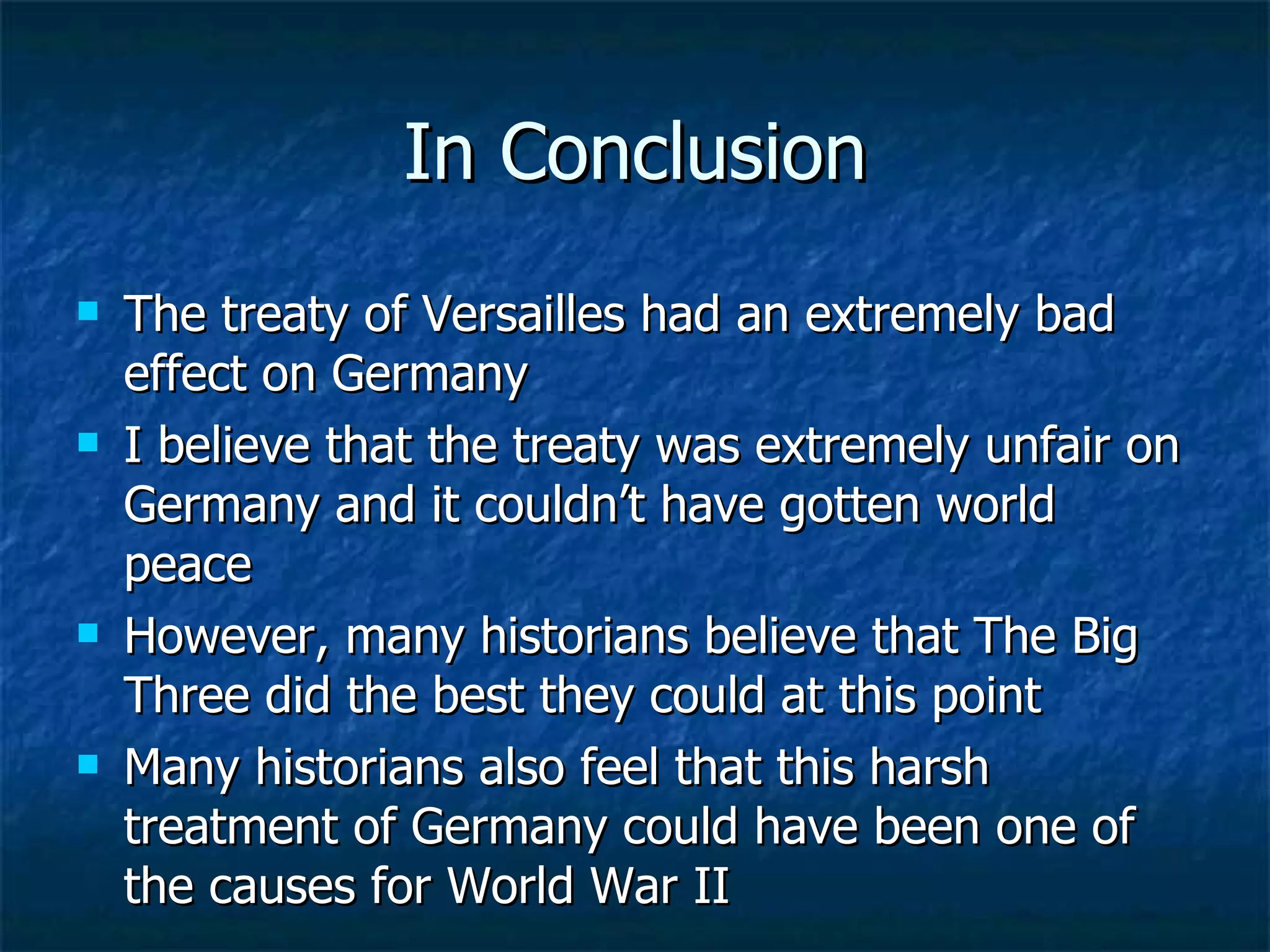 The Treaty Of Versailles | PPT
