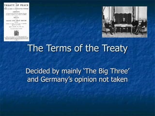 The Treaty Of Versailles | PPT