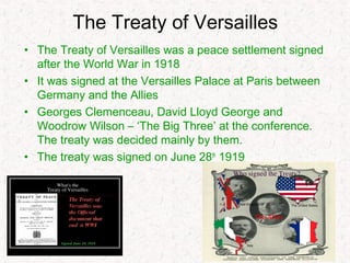 The treaty of versailles | PPT