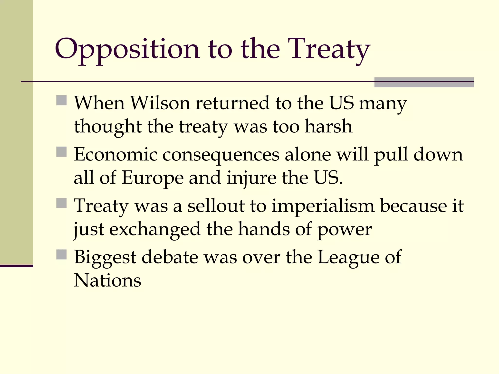 World History - The Treaty of Versailles | PPT