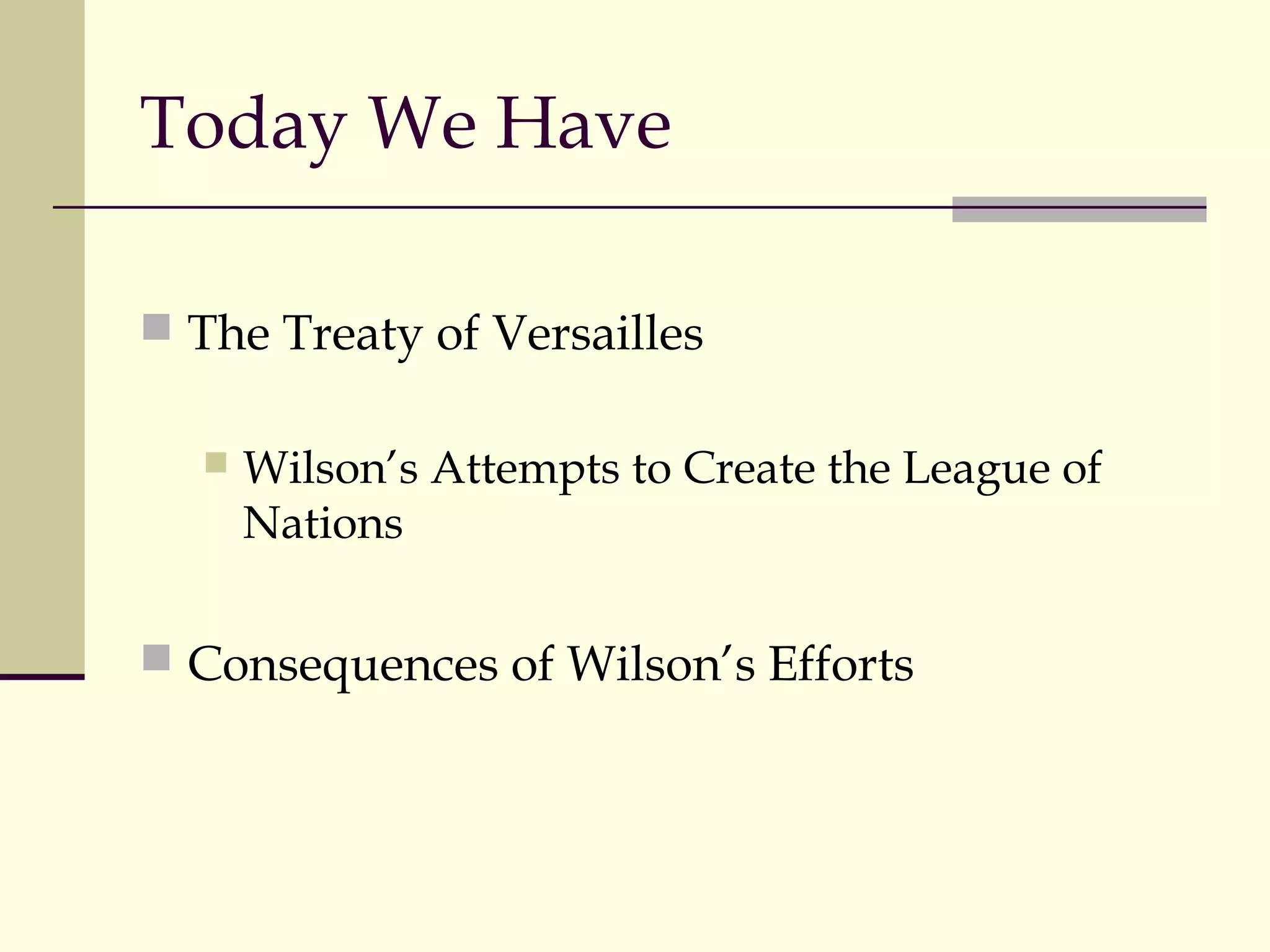 World History - The Treaty of Versailles | PPT