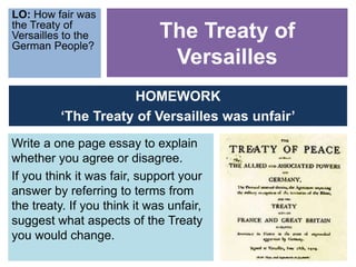 The Treaty of Versailles | PPTX