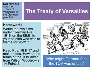 The Treaty of Versailles | PPTX