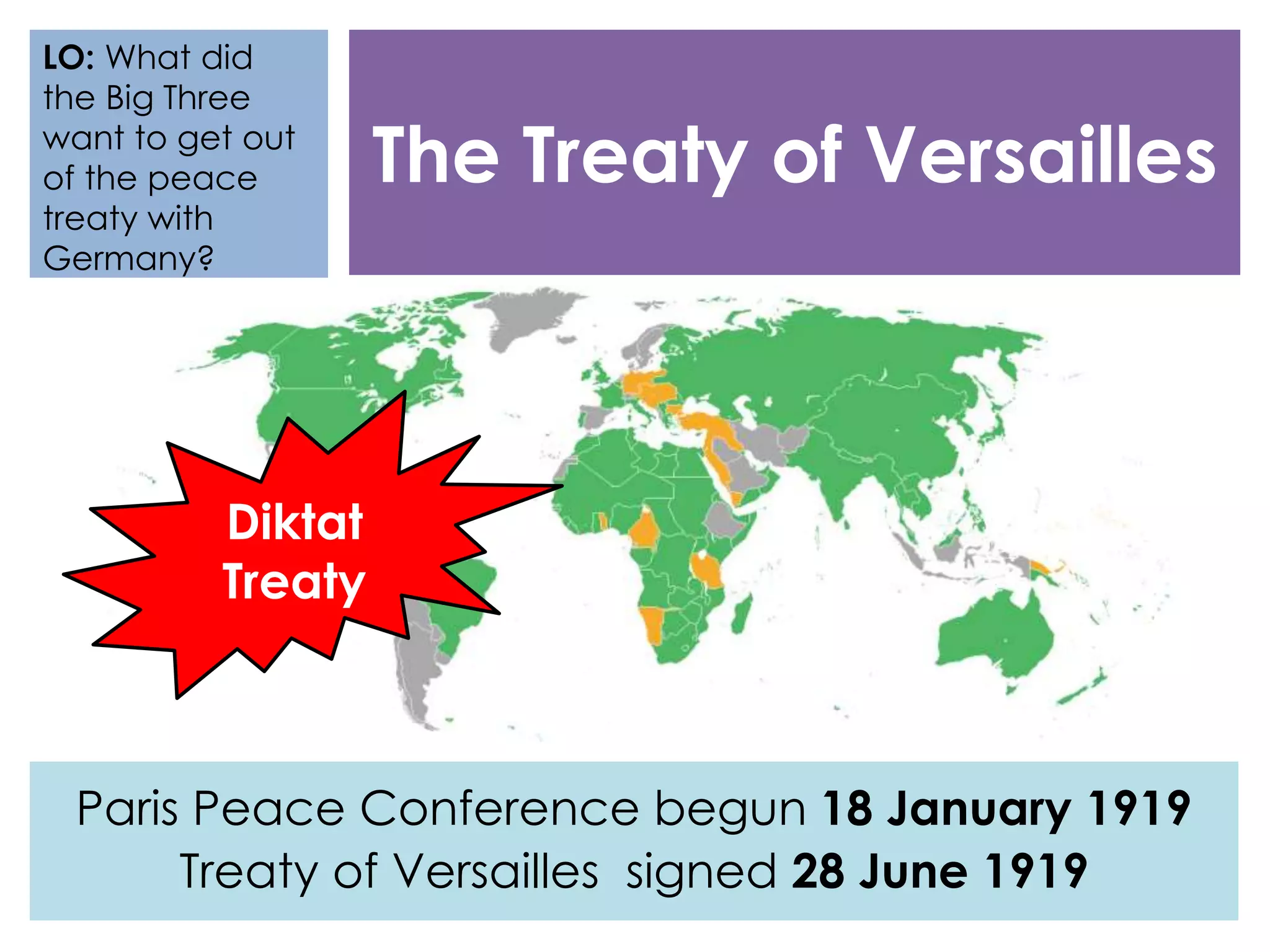 The Treaty of Versailles | PPTX