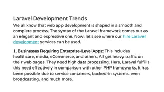 The trend of laravel application development will never end! | PPT