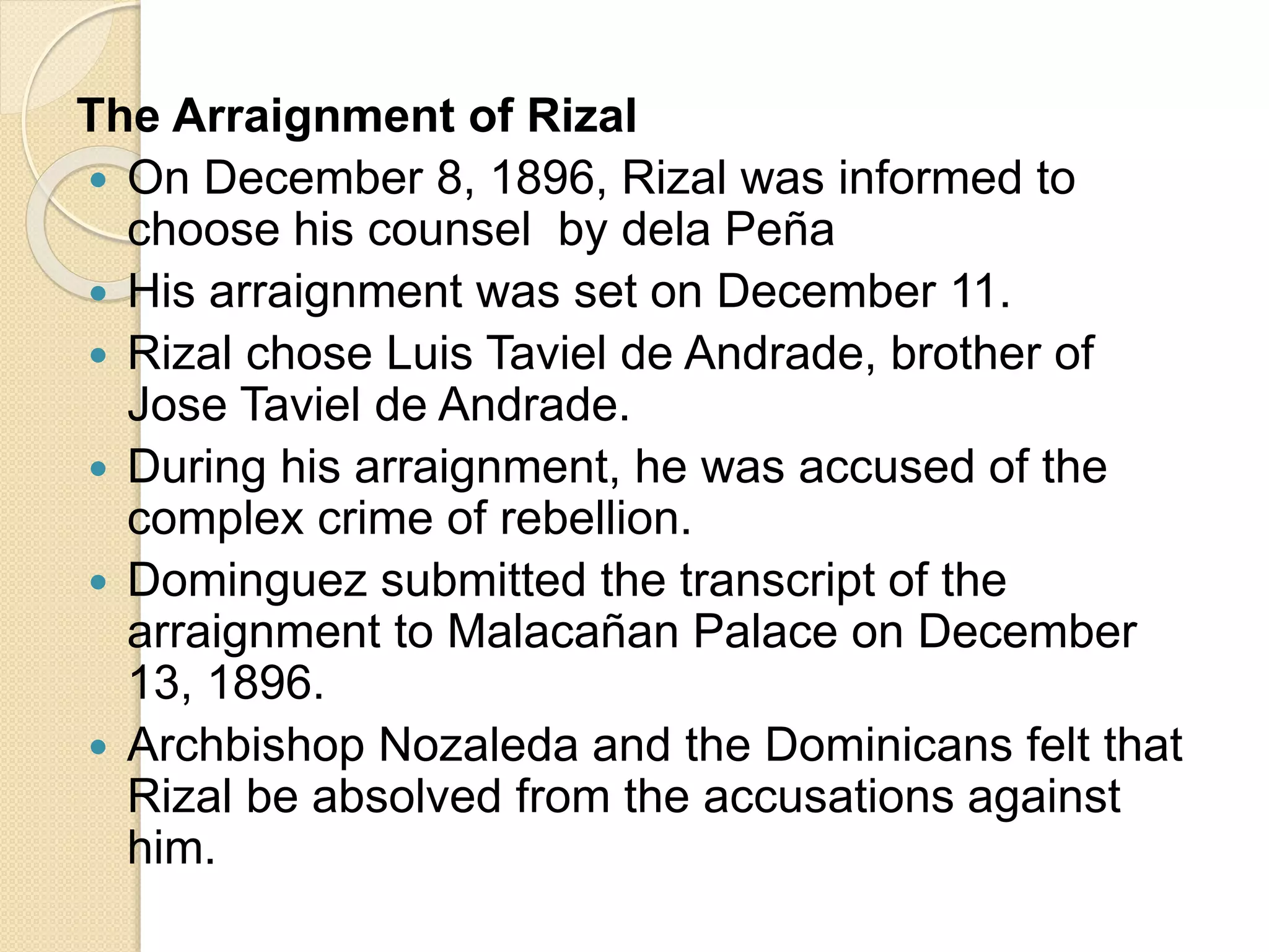 The trial and martyrdom of rizal | PPTX