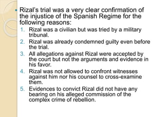 The trial and martyrdom of rizal | PPTX