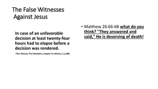 The Trial of Jesus Christ in the Gospels | PPTX | Christianity ...