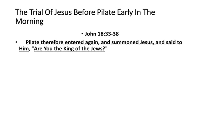 The Trial of Jesus Christ in the Gospels | PPTX | Christianity ...